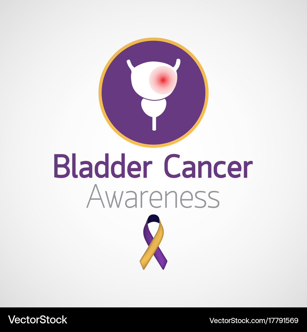 Bladder cancer awareness icon design Royalty Free Vector