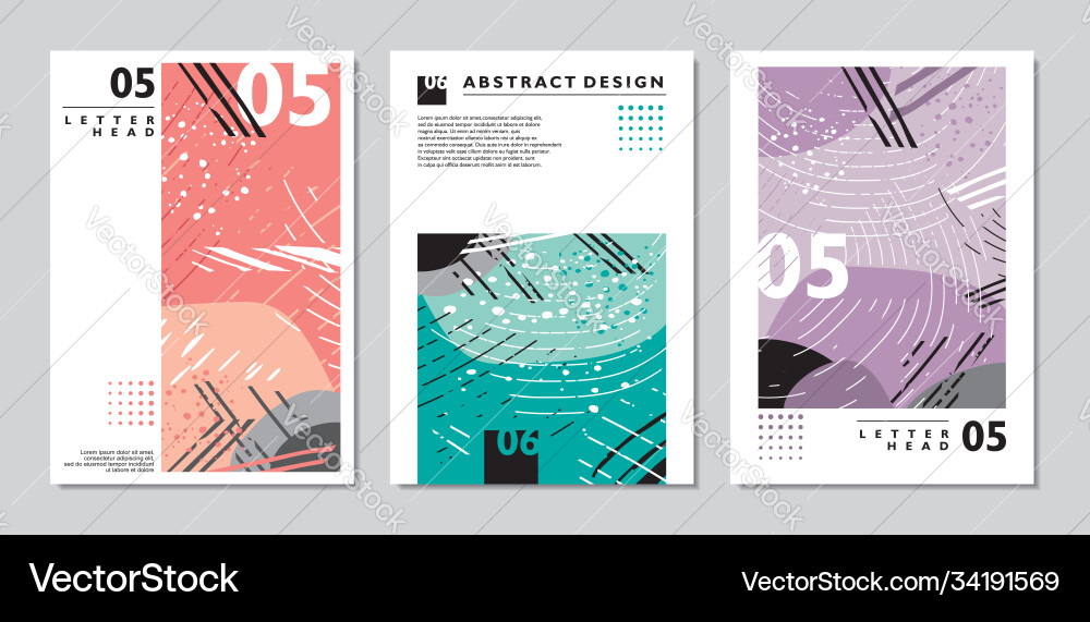 Brochure abstract design templates Royalty Free Vector Image