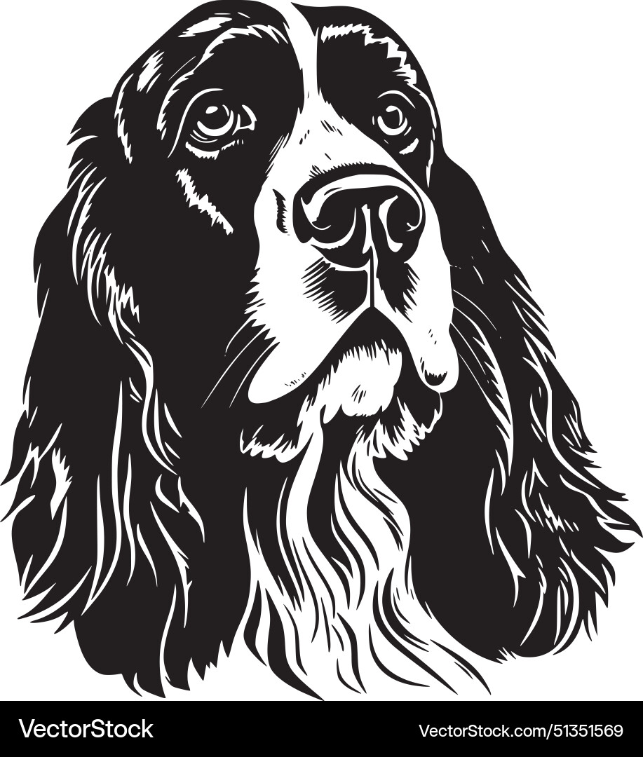 Cocker spaniel - minimalist and simple silhouette Vector Image