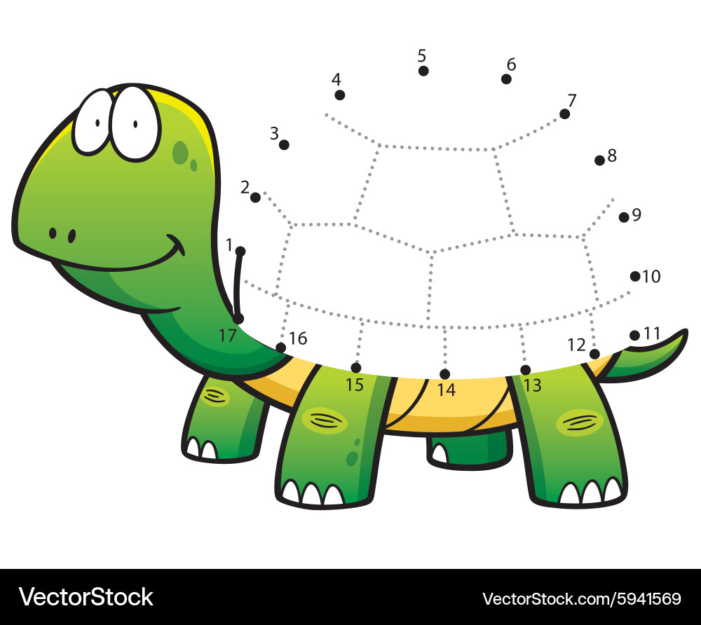 Educational Turtle Game Royalty Free Vector Image