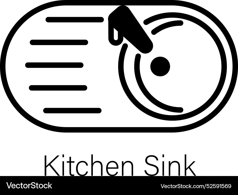 Kitchen sink Royalty Free Vector Image - VectorStock