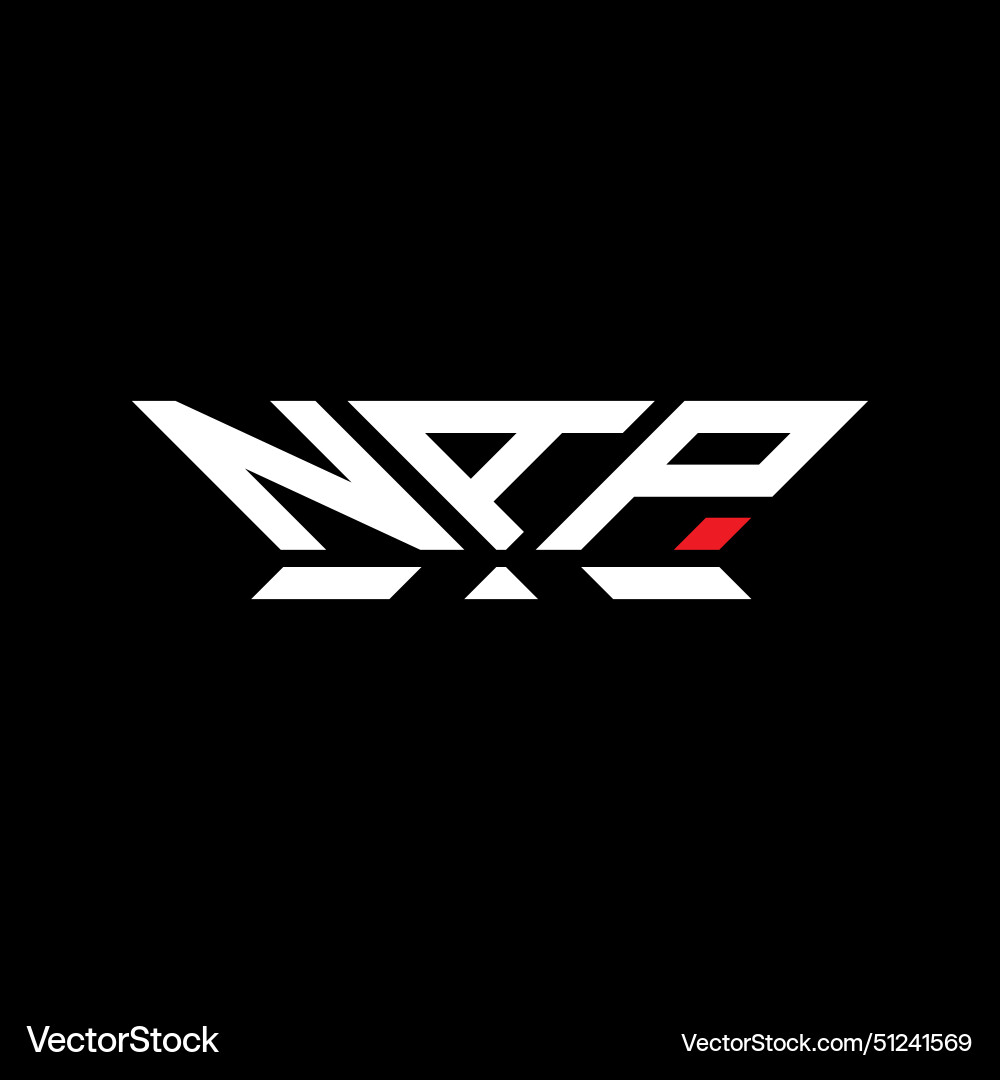 Nap letter logo design simple and modern Vector Image