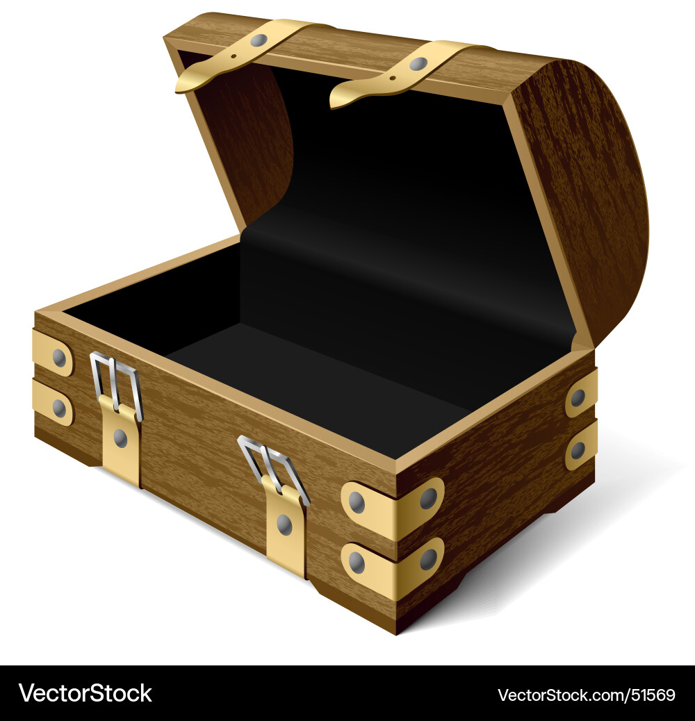 Treasure chest Royalty Free Vector Image - VectorStock