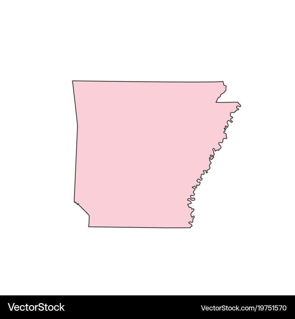 Arkansas map isolated on white background Vector Image