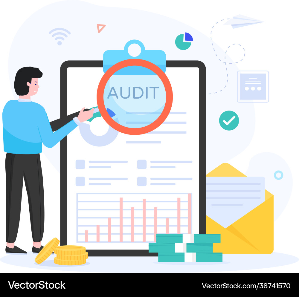 Audit services Royalty Free Vector Image - VectorStock
