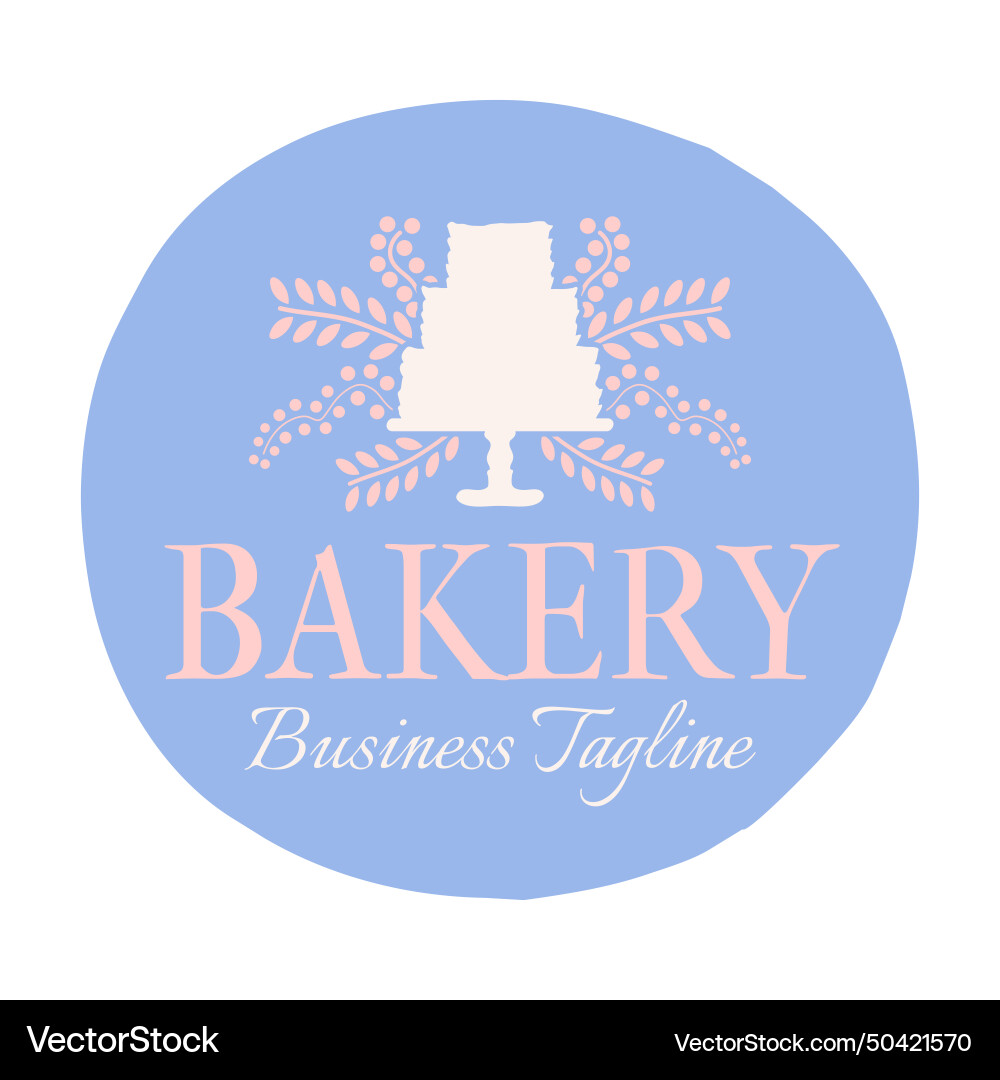 Bakery and cakes nice round badge logo design Vector Image