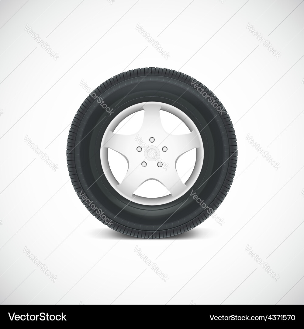 Car wheel Royalty Free Vector Image - VectorStock
