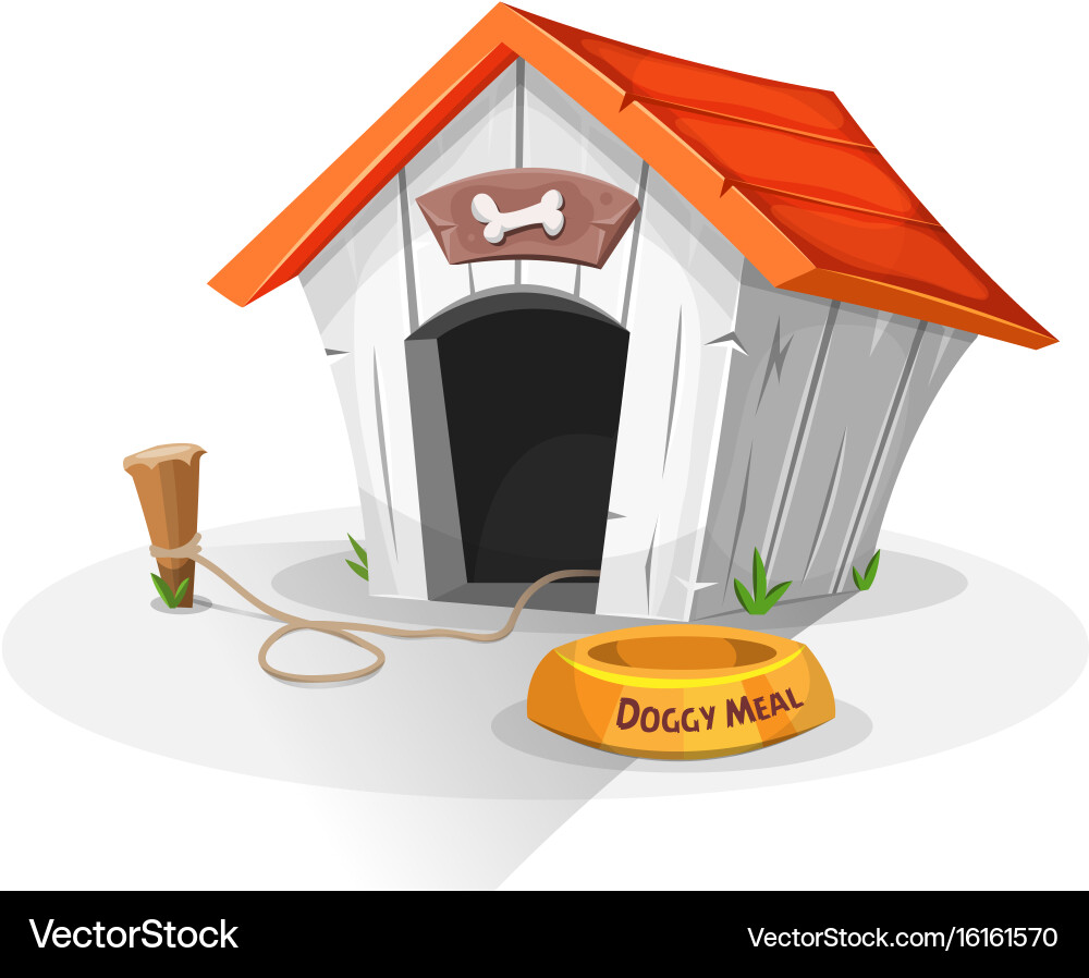 Dog house Royalty Free Vector Image - VectorStock