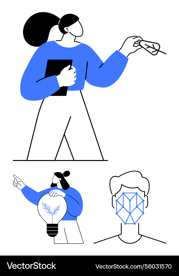 Exploring innovation sustainability and ai Vector Image