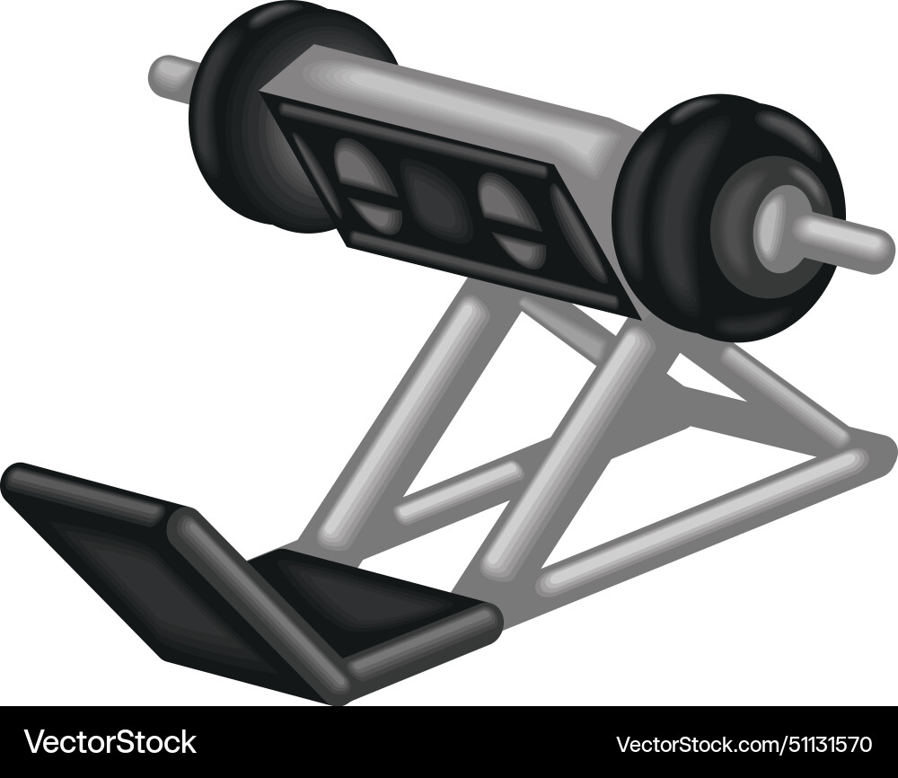 Gym equipment leg press Royalty Free Vector Image
