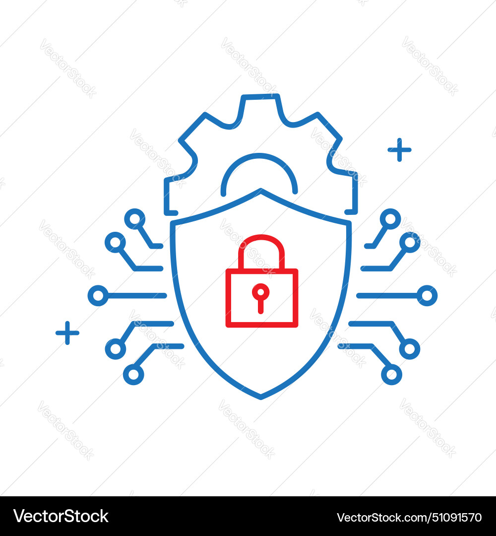 Intrusion detection cyber threat icon Royalty Free Vector