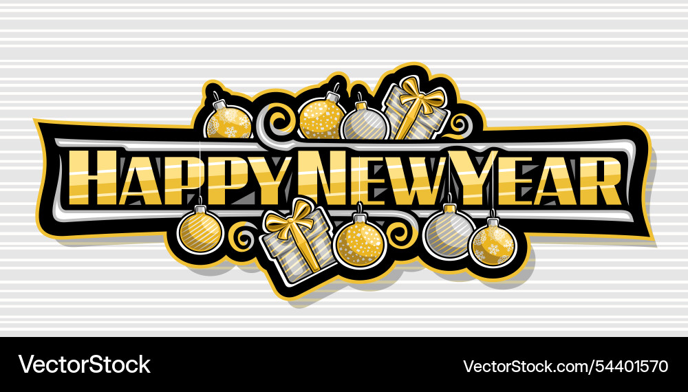 Logo for happy new year Royalty Free Vector Image
