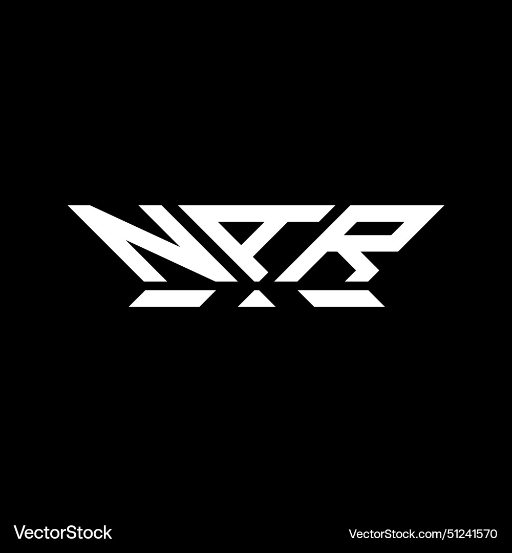 Nar letter logo design simple and modern Vector Image