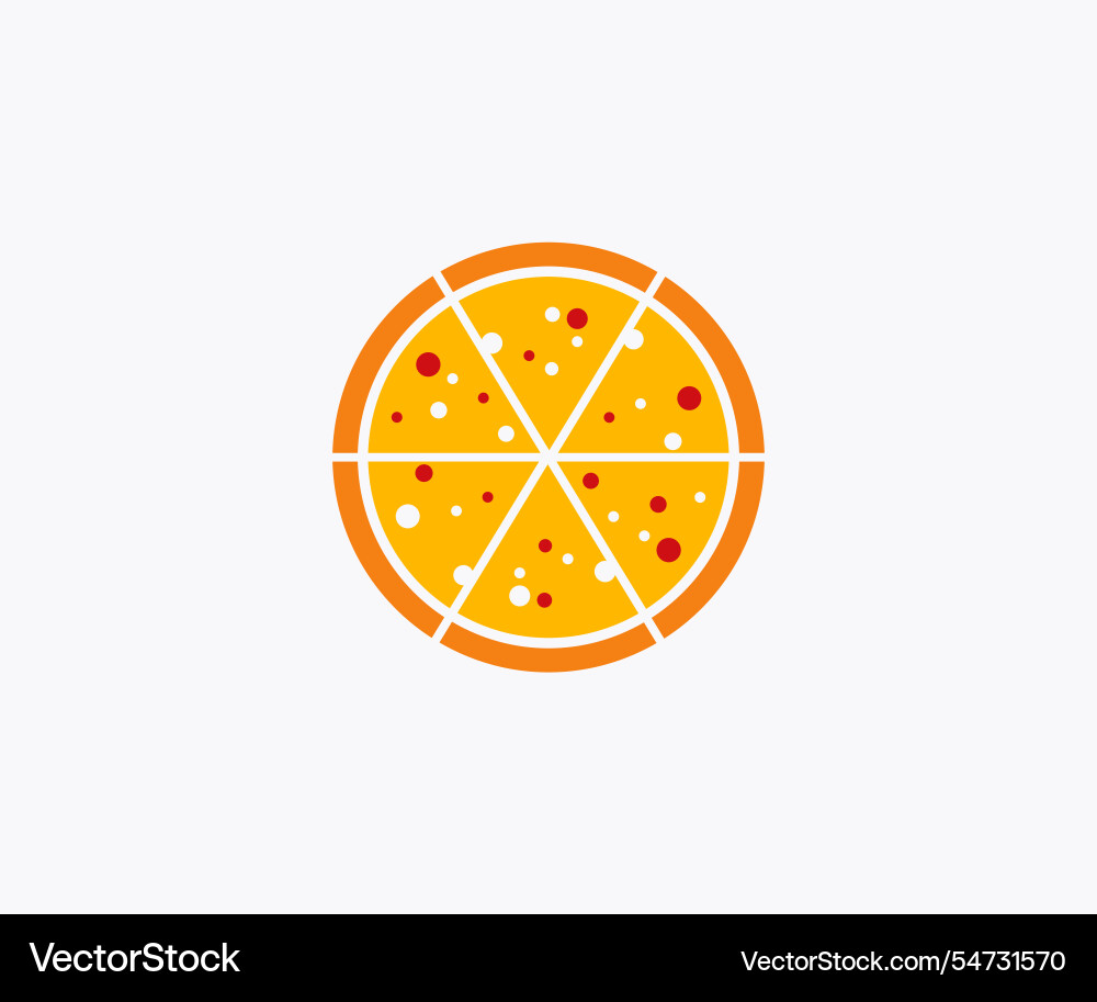 Pizza fast food icon on white background Vector Image