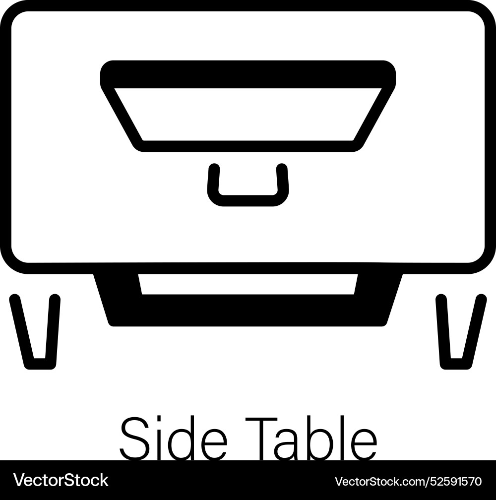 Side table Royalty Free Vector Image - VectorStock