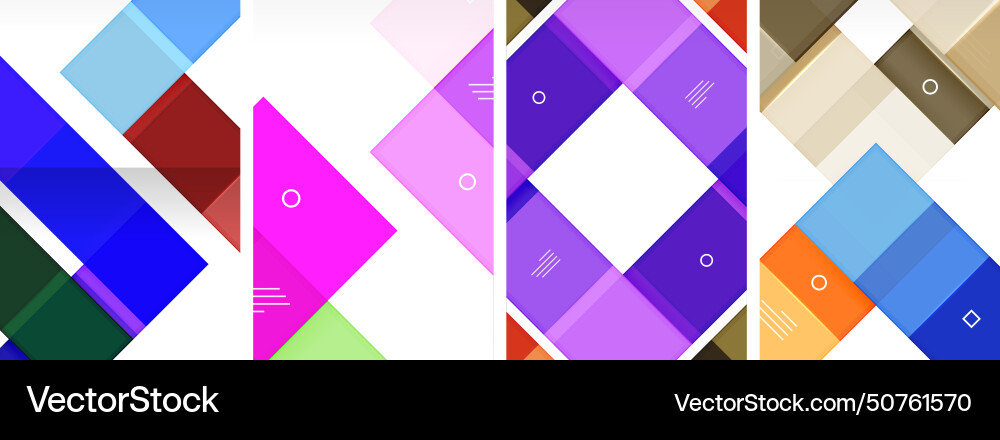 Square abstract poster set Royalty Free Vector Image
