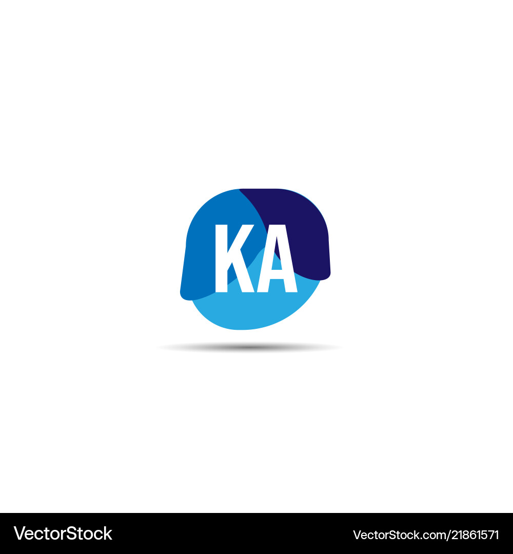 Initial letter ka logo template design Royalty Free Vector