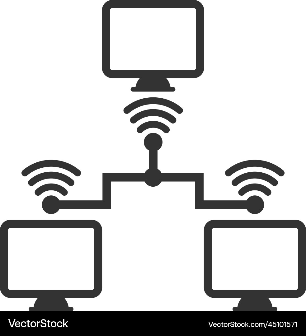 Lokales Netzwerk-Symbol Lizenzfreies Vektorbild