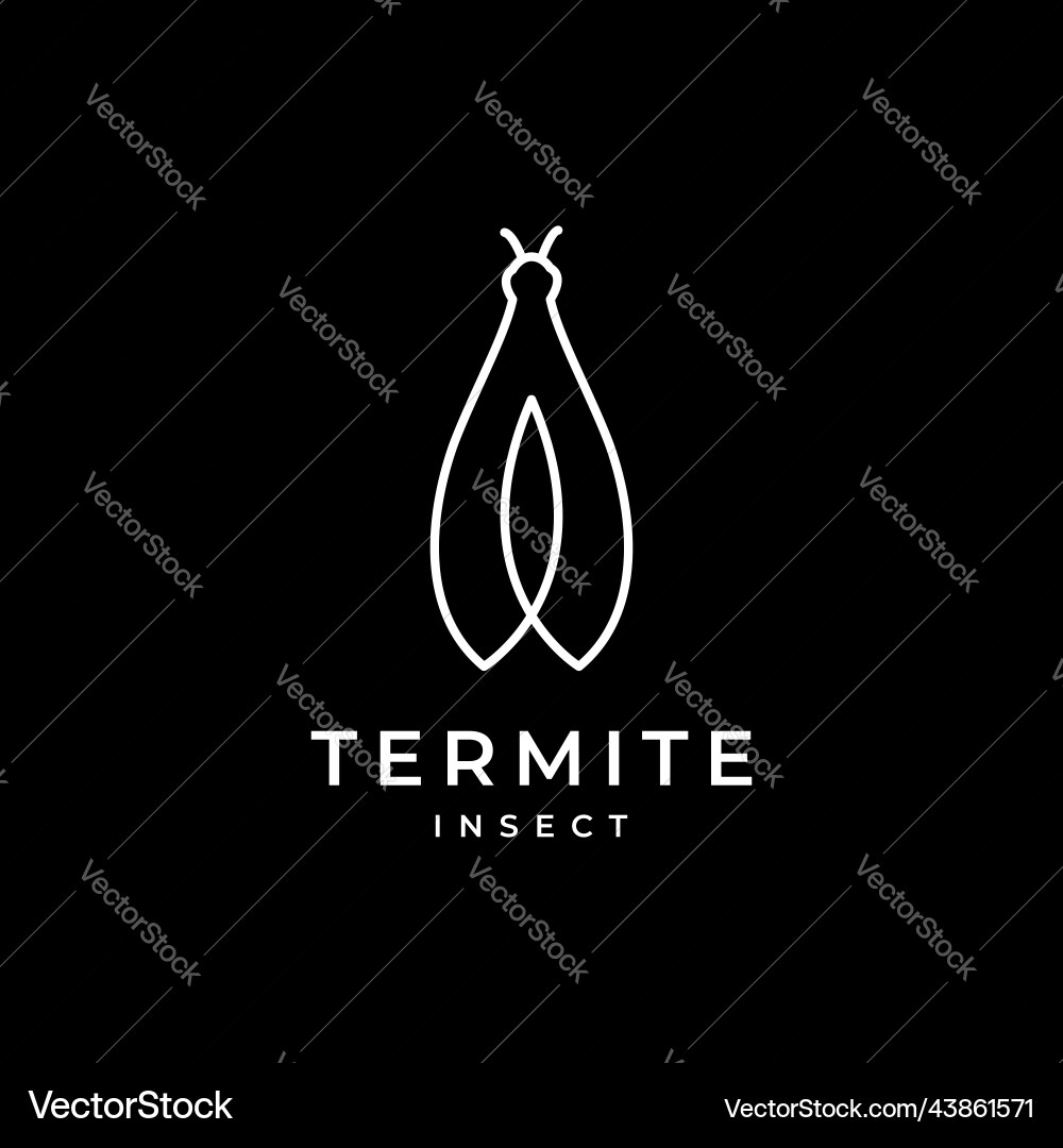 Modern Minimalist Termite Logo Royalty Free Vector Image