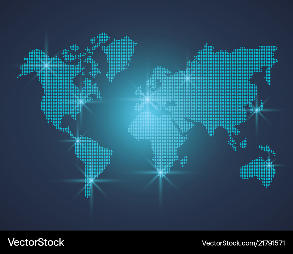 Modern World Map Royalty Free Vector Image - VectorStock