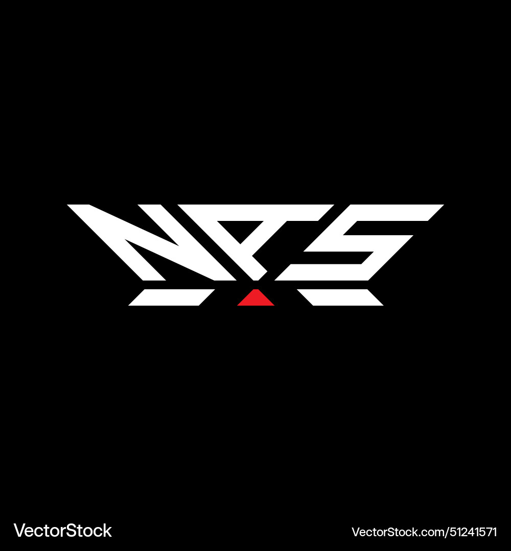 Nas letter logo design simple and modern Vector Image