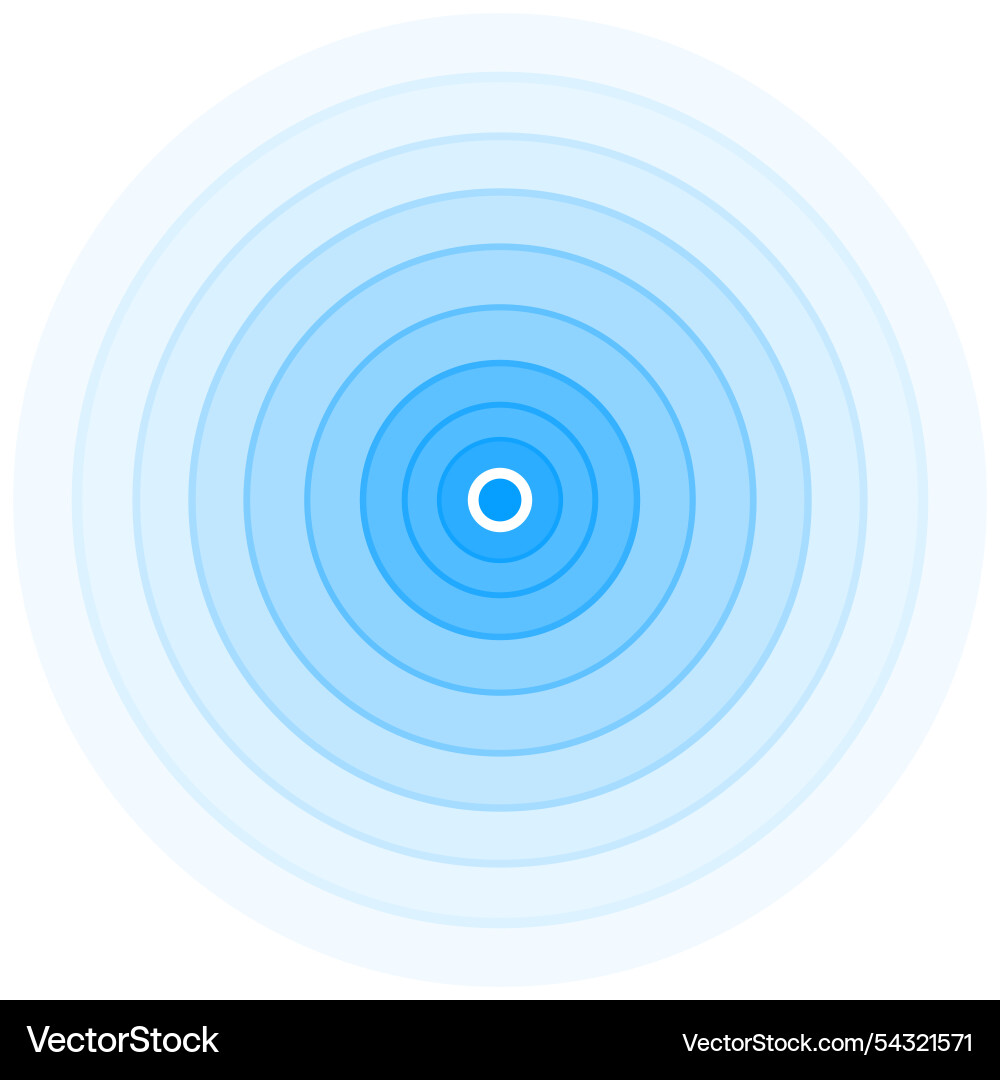 Radar icon blue color isolated on white background