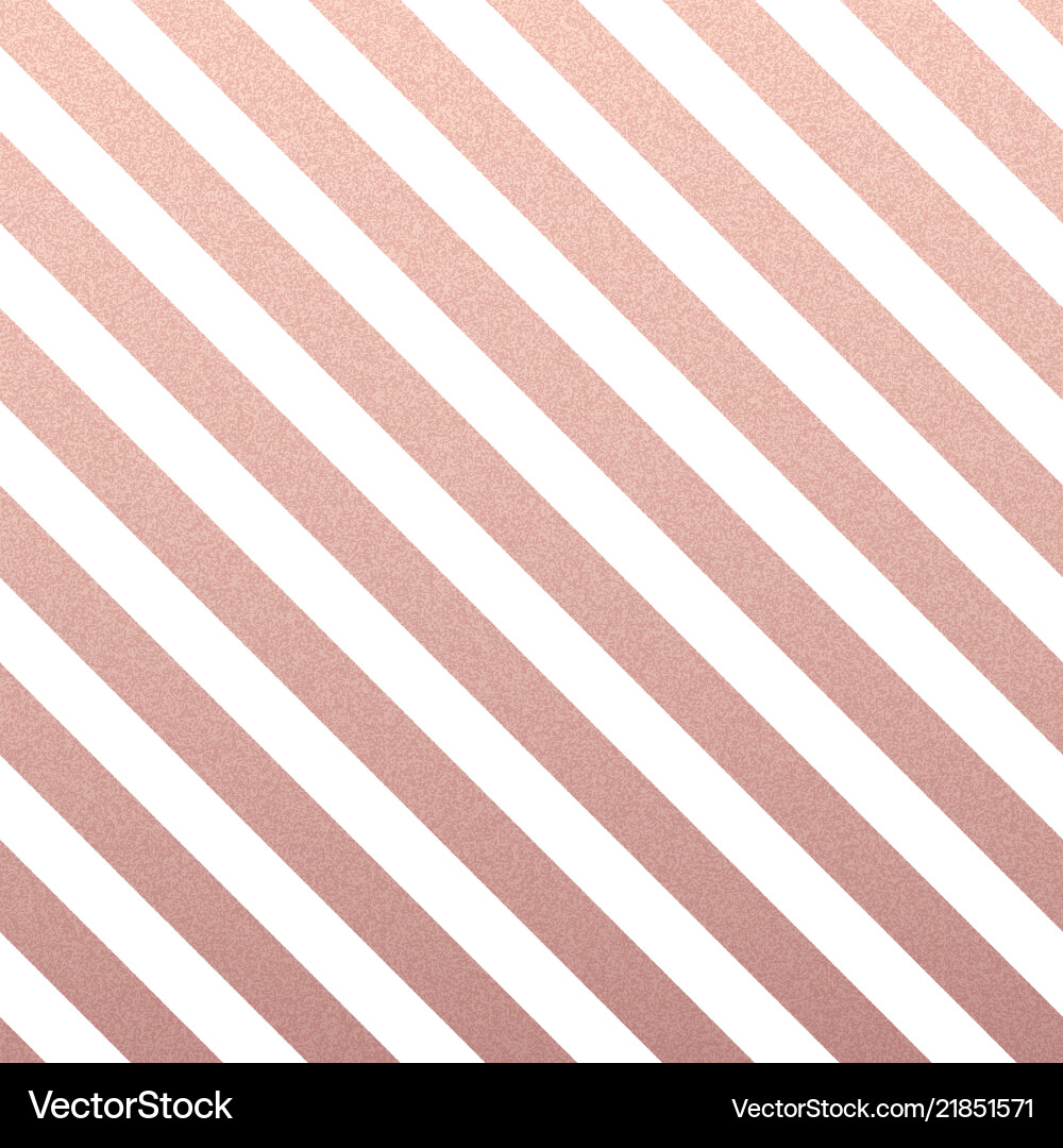 Rose gold glittering diagonal lines pattern Vector Image