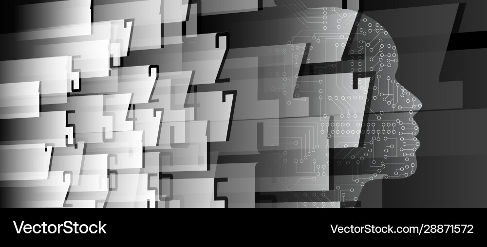 Artificial Intelligence Network Royalty Free Vector Image