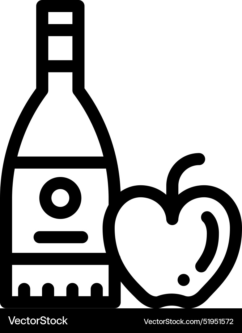 Cider icon thin linear style design isolated Vector Image