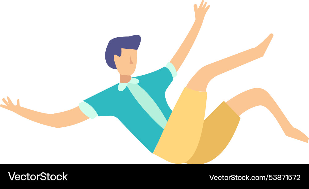 Falling man icon people in accident Royalty Free Vector