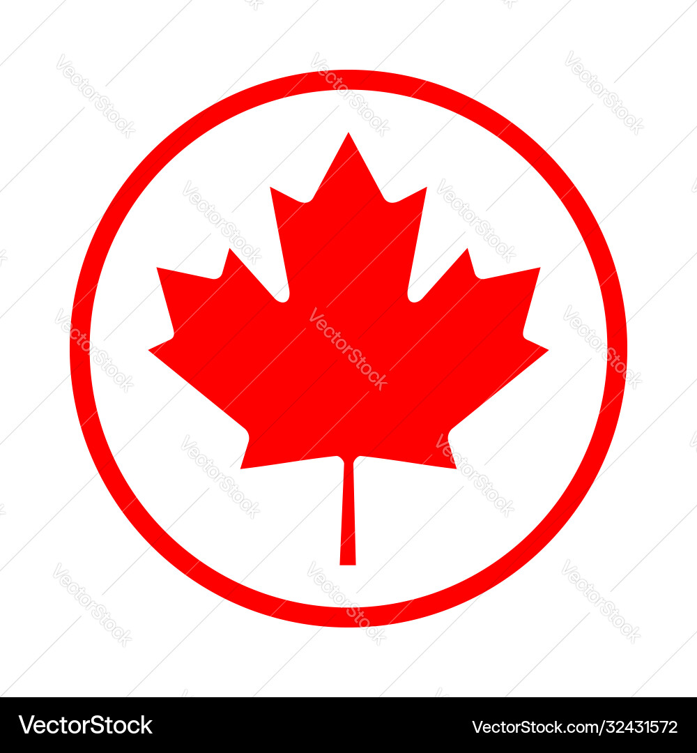 Maple leaf icon Royalty Free Vector Image - VectorStock