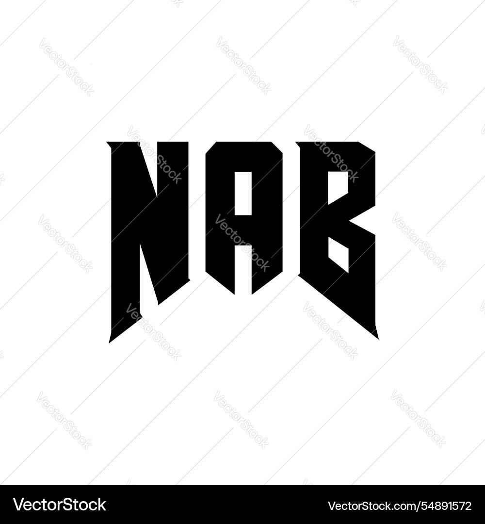 Nab letter logo design for technology company Vector Image