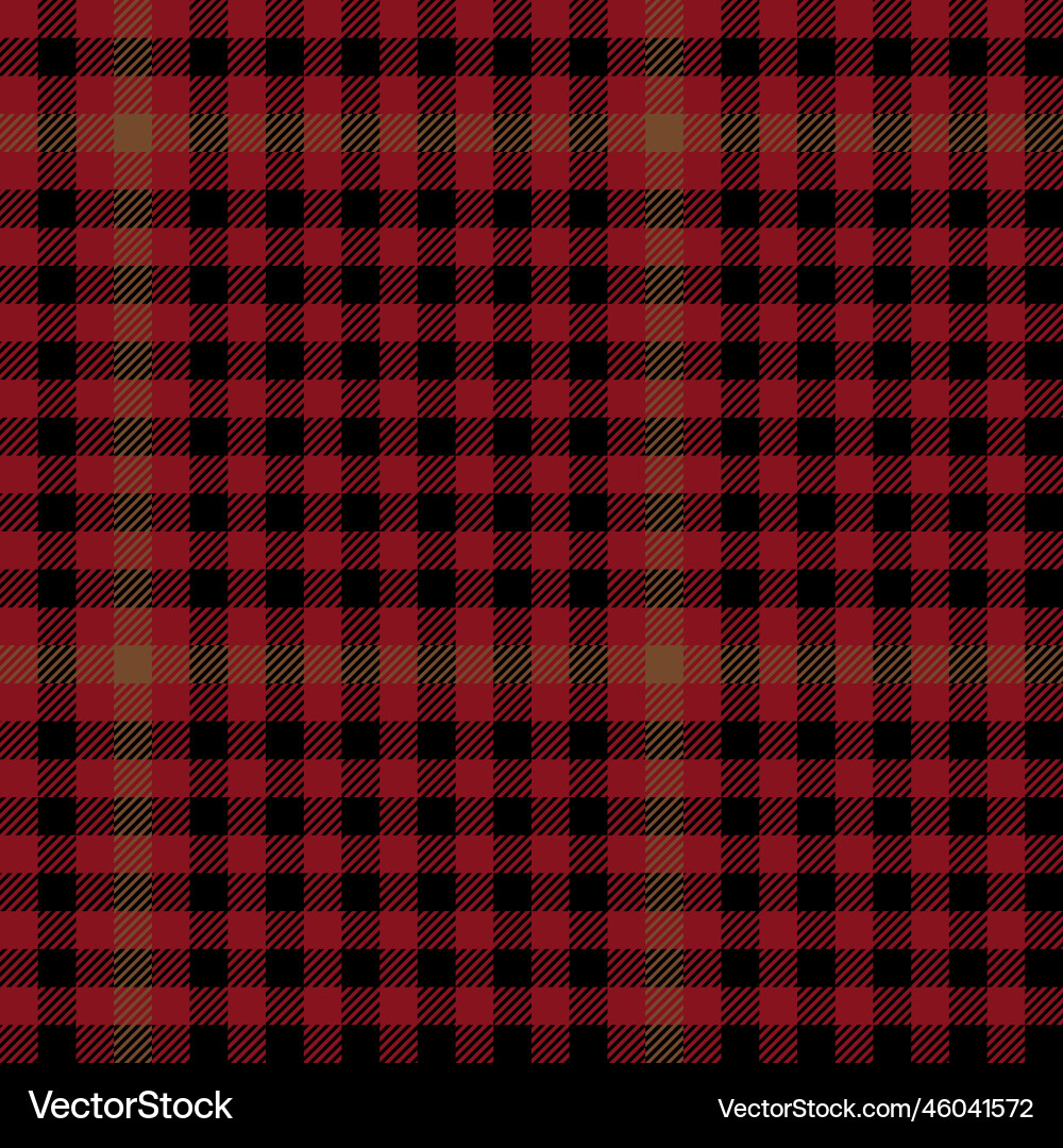 Red brown lumberjack plaid pattern Royalty Free Vector Image