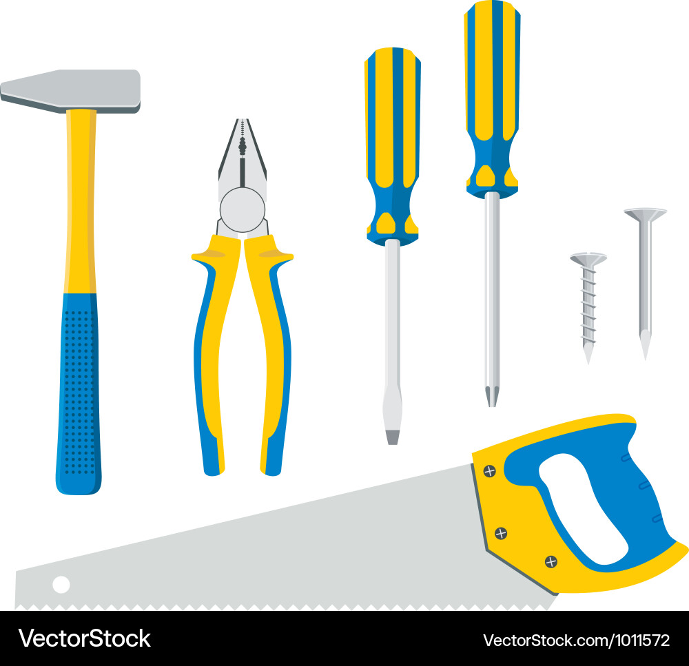 Tool kit for repair Royalty Free Vector Image - VectorStock