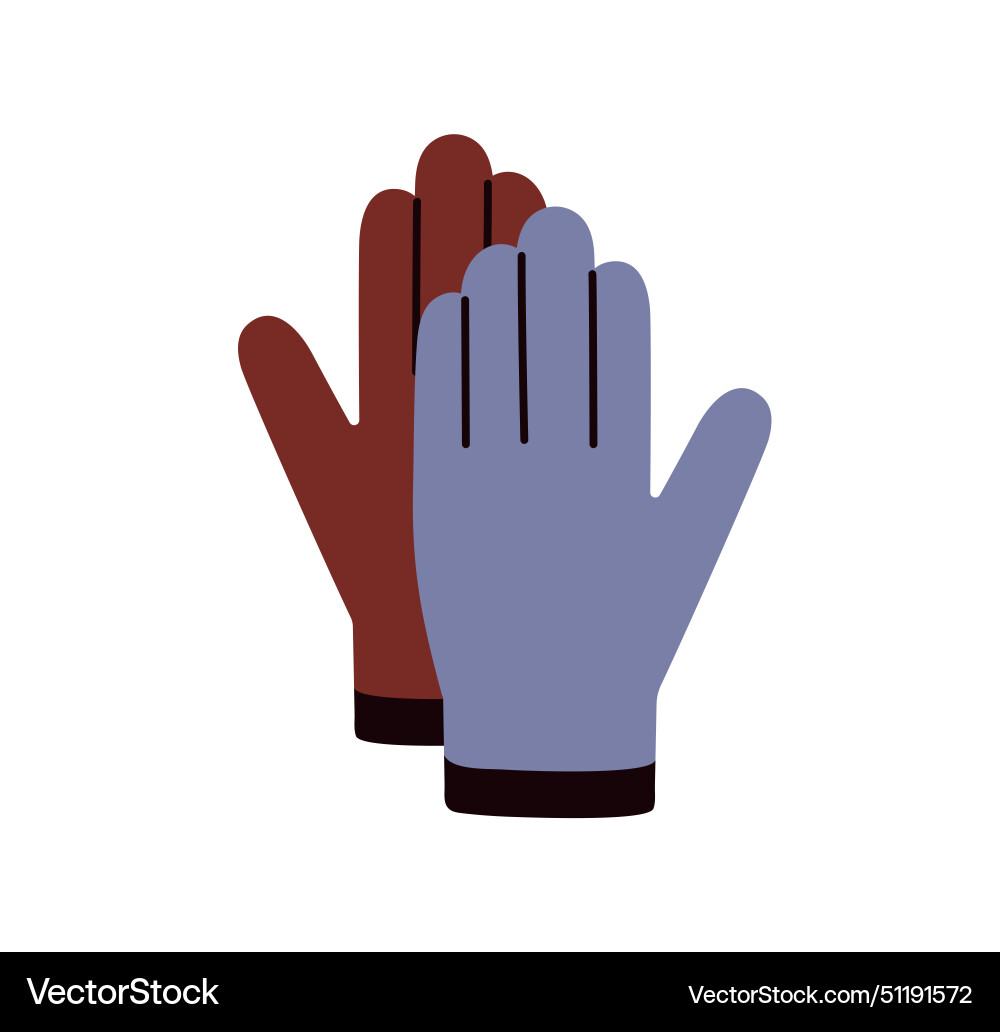 Work gloves hand protection pair safety gear Vector Image