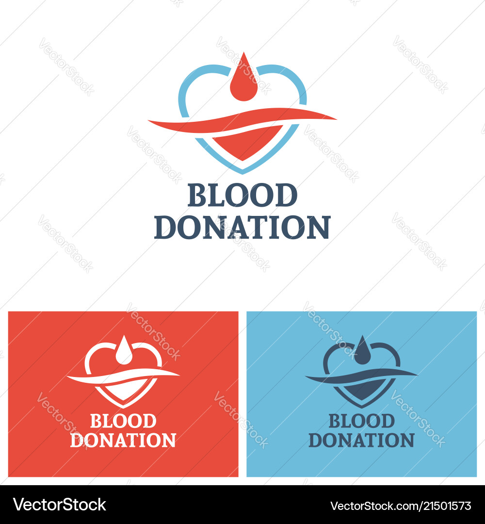 Blood donation logo design template Royalty Free Vector