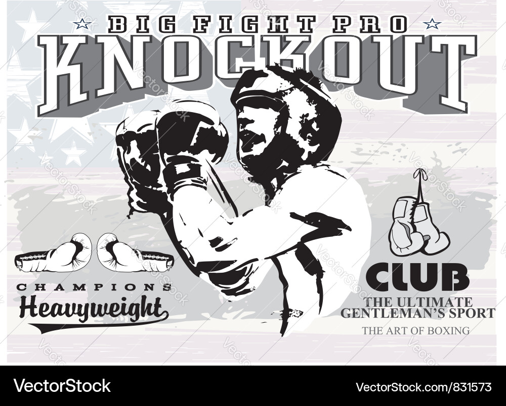 Boxing knockout Royalty Free Vector Image - VectorStock