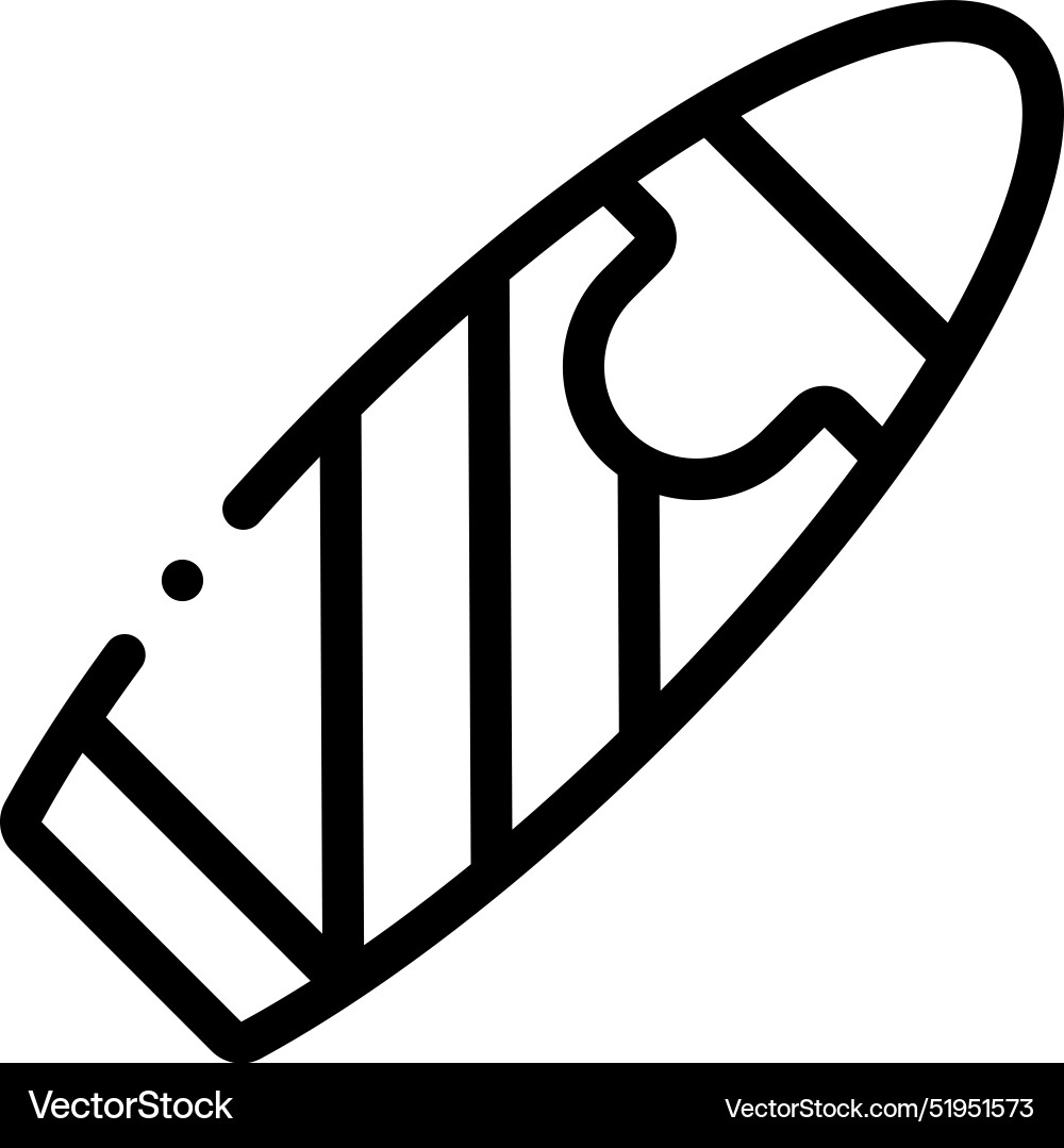 Cigar icon thin linear style design isolated on Vector Image