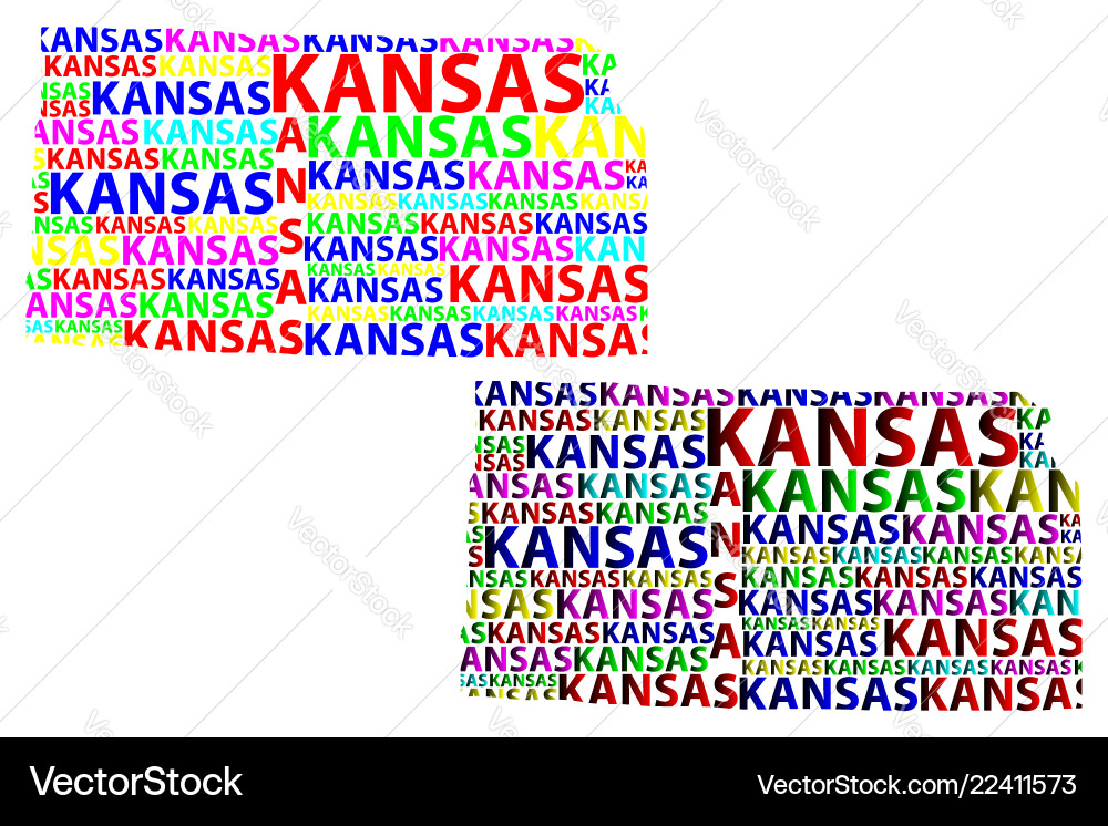 Map of kansas Royalty Free Vector Image - VectorStock