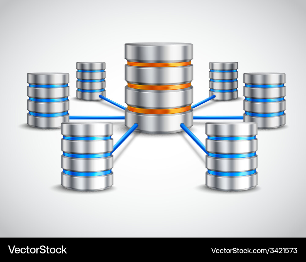 Network database concept Royalty Free Vector Image
