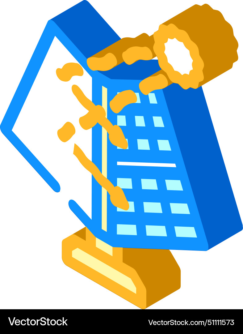 Reflectors solar panel isometric icon Royalty Free Vector