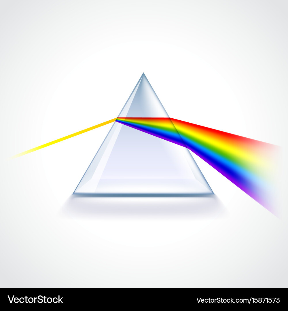 Spectrum prism isolated on white Royalty Free Vector Image