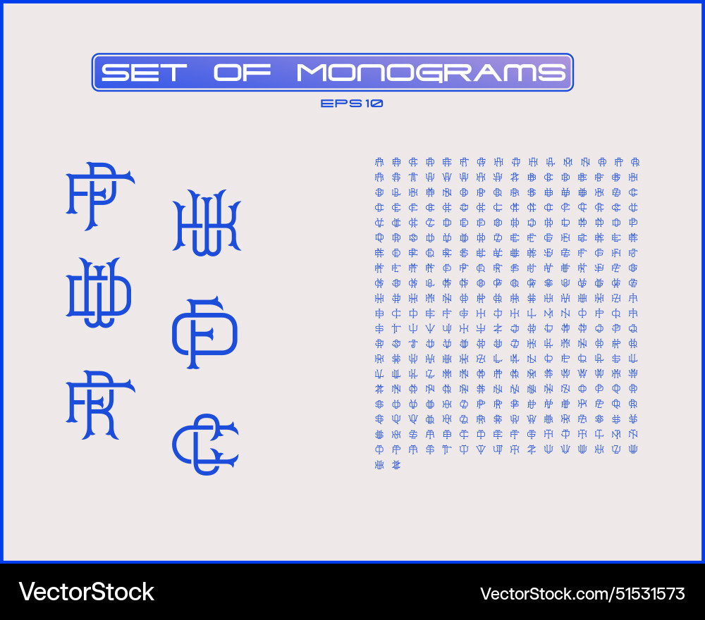 Victorian monograms Royalty Free Vector Image - VectorStock