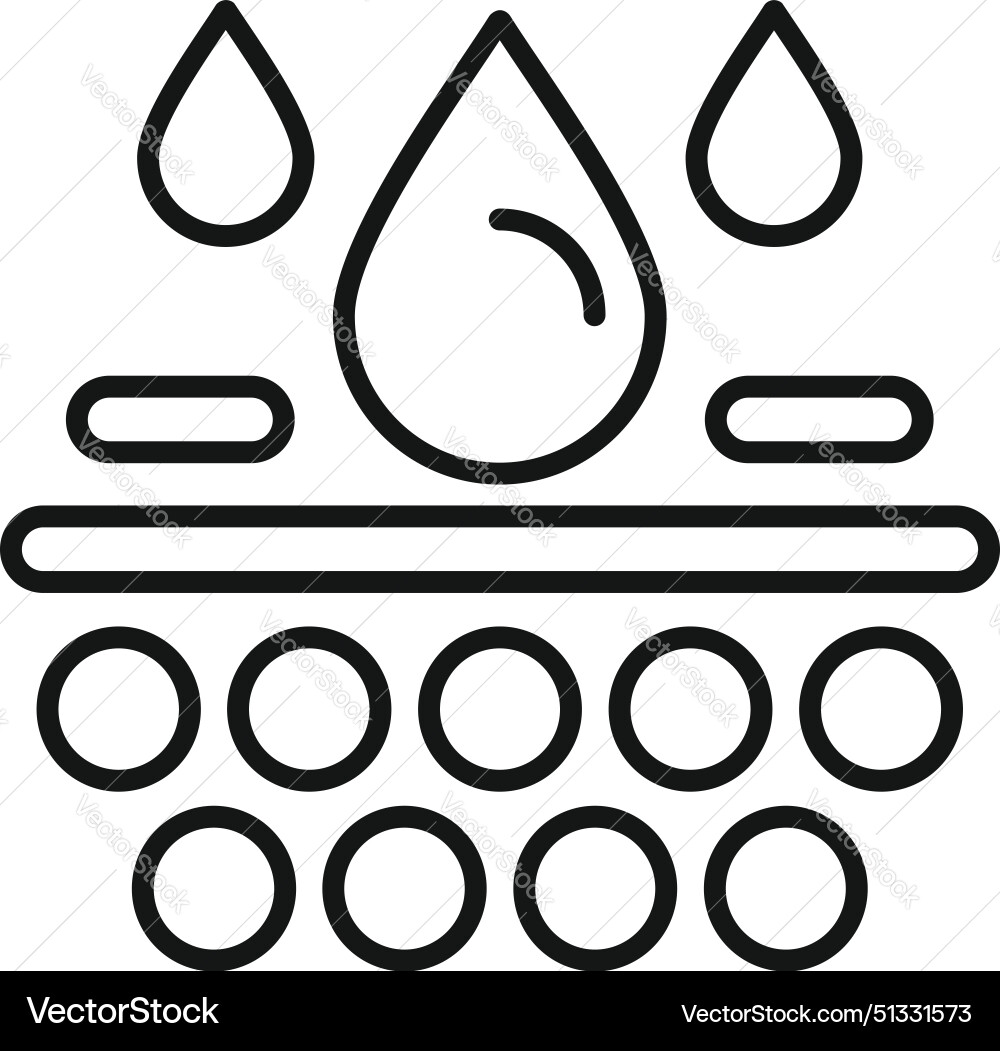Water drop and absorption icon Royalty Free Vector Image