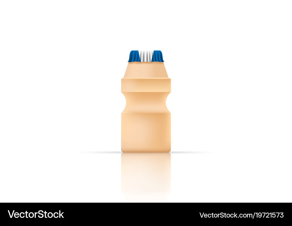 Yakult bottle on white bg Royalty Free Vector Image