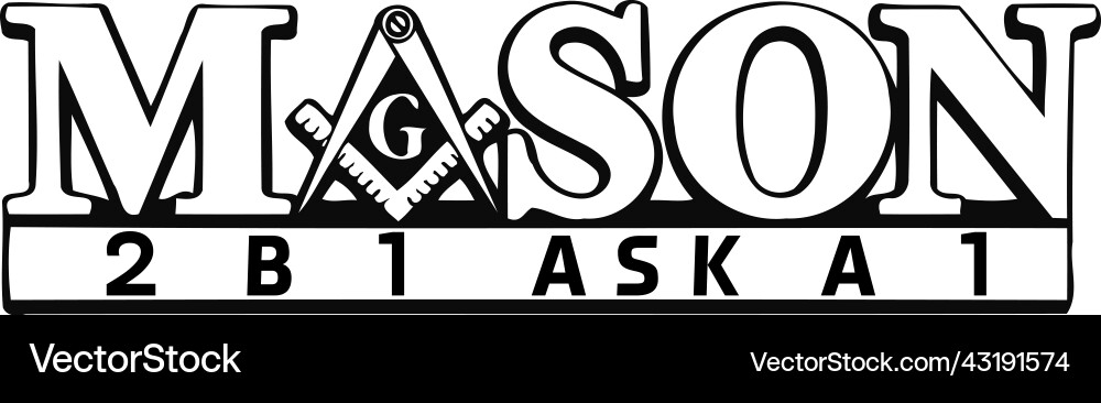 2b1 ask1 masonic auto emblem Royalty Free Vector Image