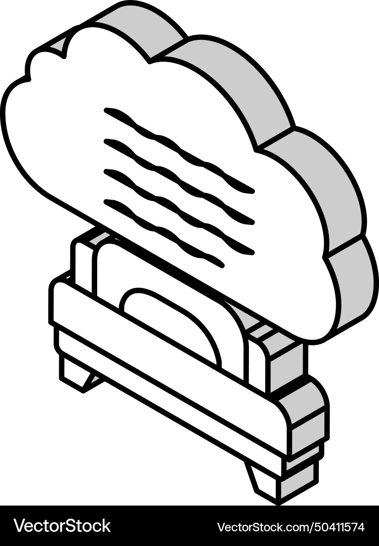 Bedtime prayer sleep night isometric icon Vector Image