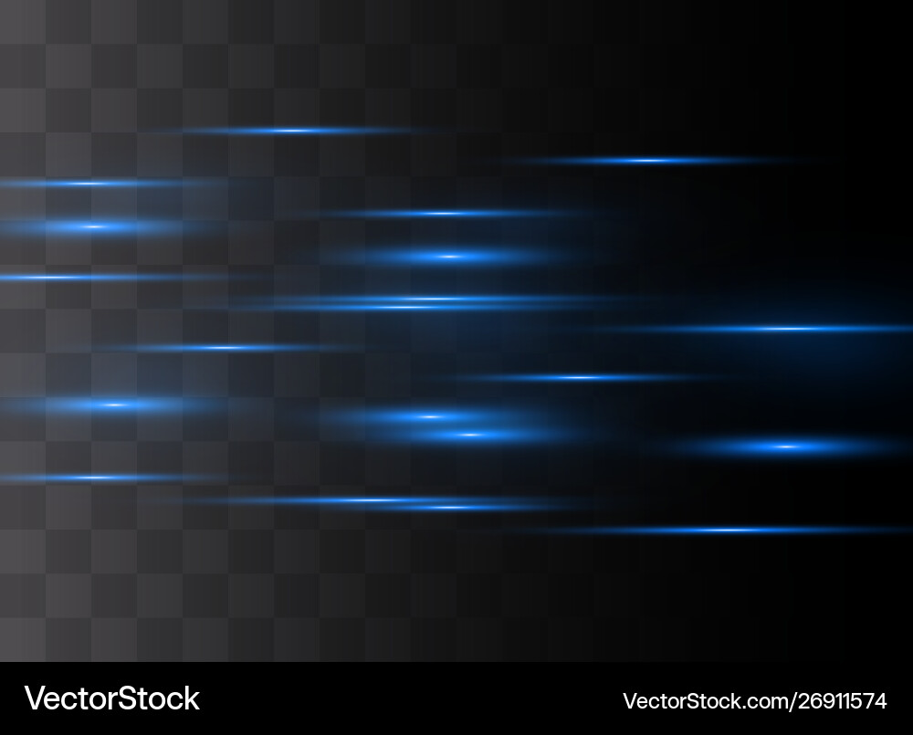 Blue horizontal glare Royalty Free Vector Image