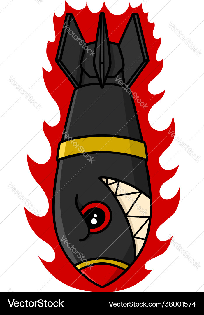 Cartoon Bomb Element Royalty Free Vector Image