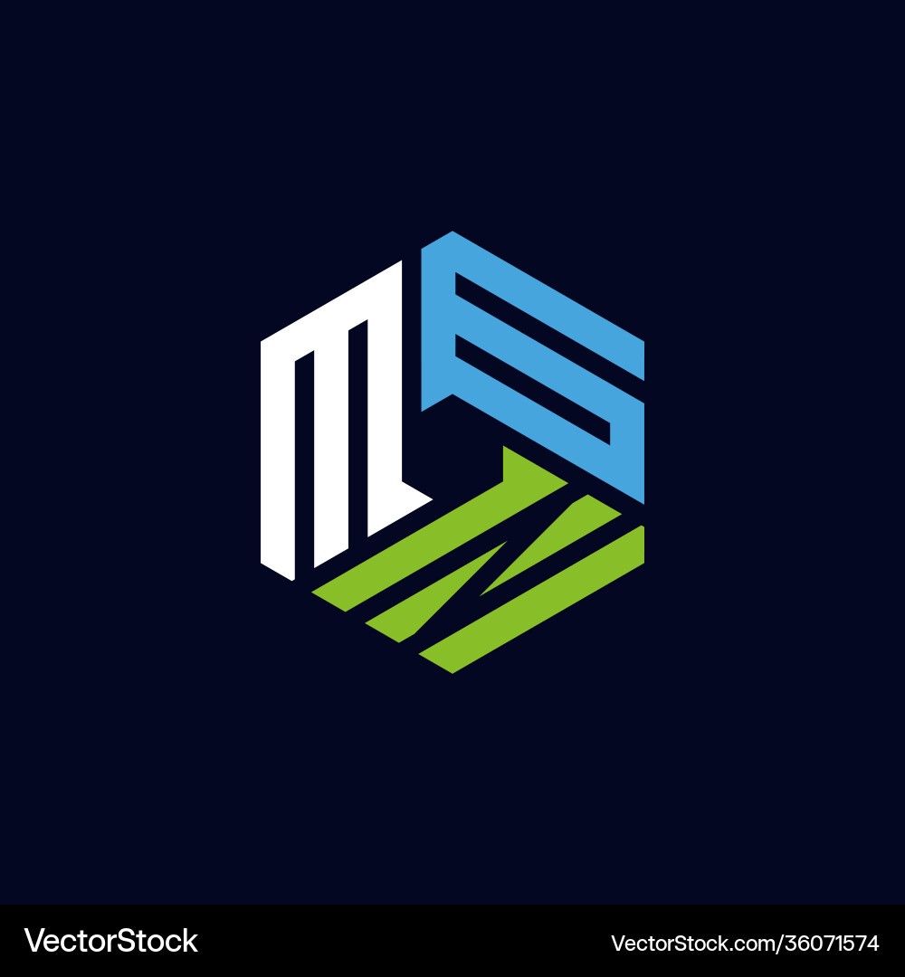Creative initial letter mgn logo design concept Vector Image